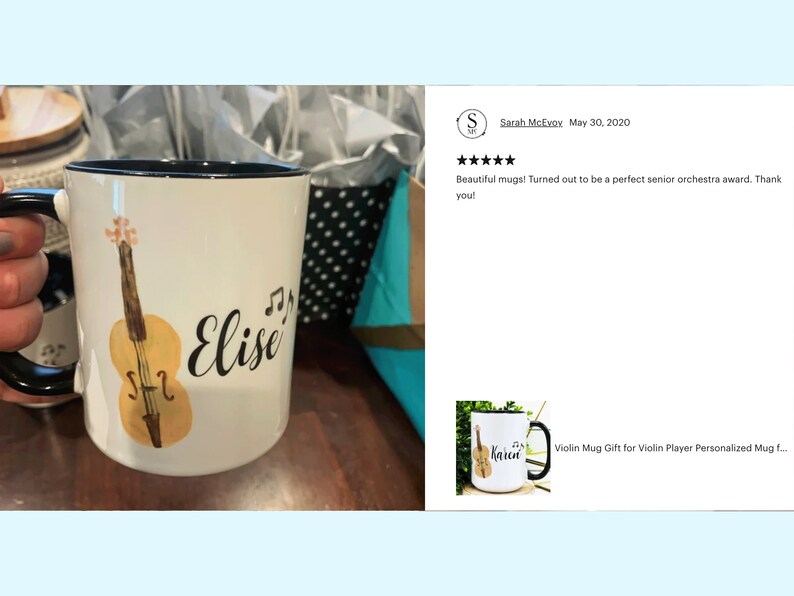 Violin Mug Gift for Violin Player Personalized Mug for Violin - Etsy