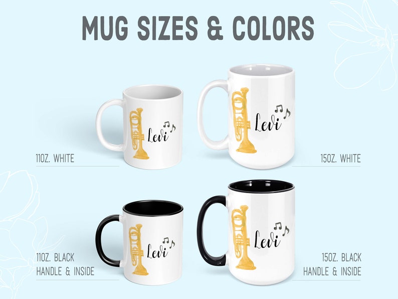 Trumpet Mug Gift for Trumpet Player Personalized Mug for - Etsy