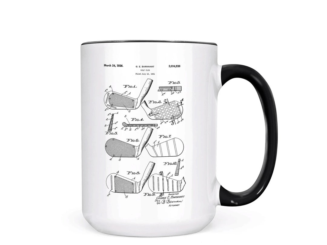 Vintage Golf Club Blueprint Coffee Mug: Golfer Gift - Etsy