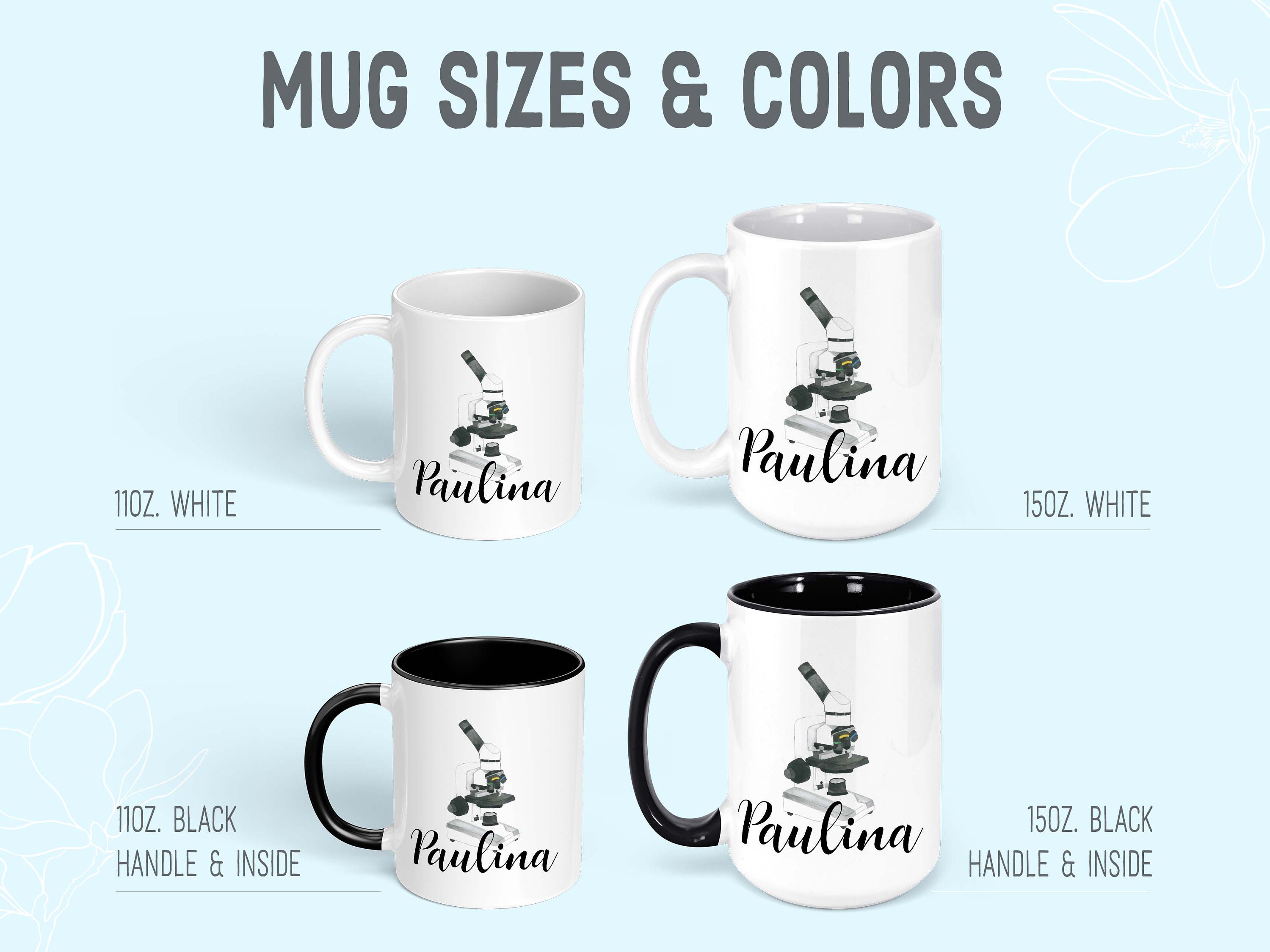 Microscope Coffee Mug, Science Teacher Gift, Microscope Gift ...