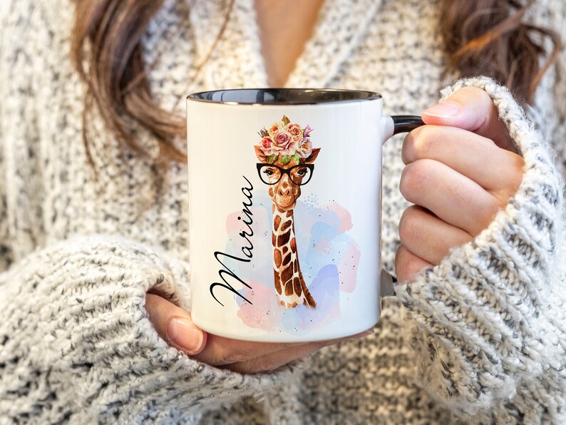 PERSONALIZED Giraffe Mug Giraffe Gift for Her Giraffe Gift - Etsy
