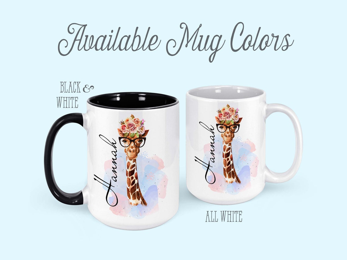 PERSONALIZED Giraffe Mug Giraffe Gift for Her Giraffe Gift - Etsy