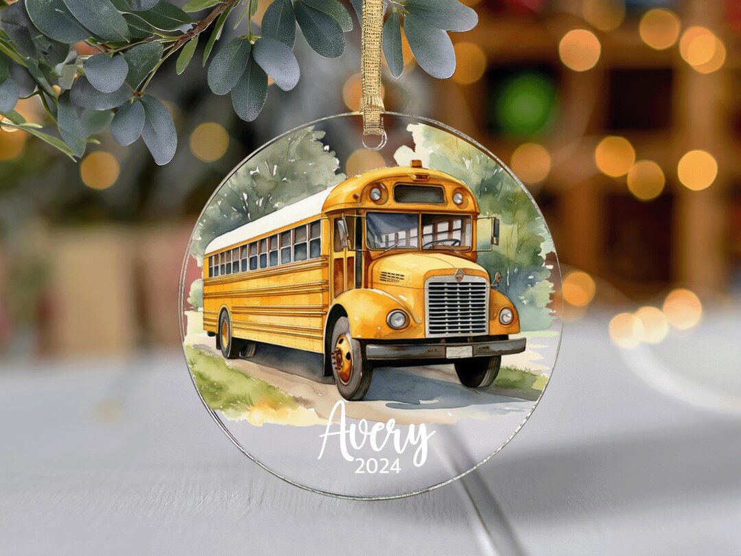 Personalized School Bus Driver Ornament, Bus Driver Gift, Gift for ...