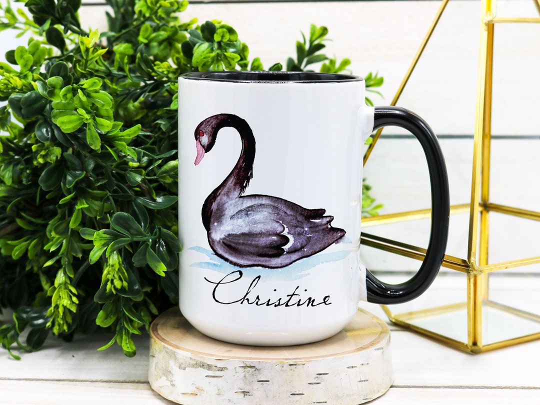 PERSONALIZED Black Swan Mug Girlfriend Gift Black Swan - Etsy