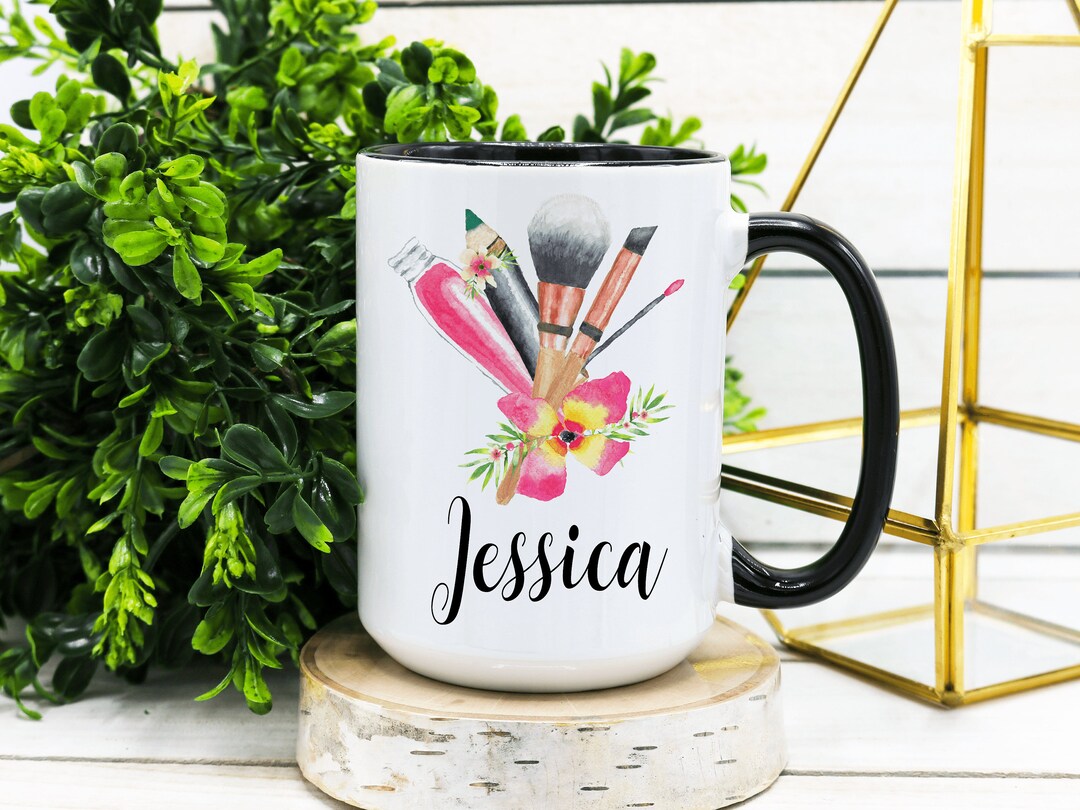 Personalized Makeup Coffee Mug, Contour Makeup, Gift for Makeup Artist ...