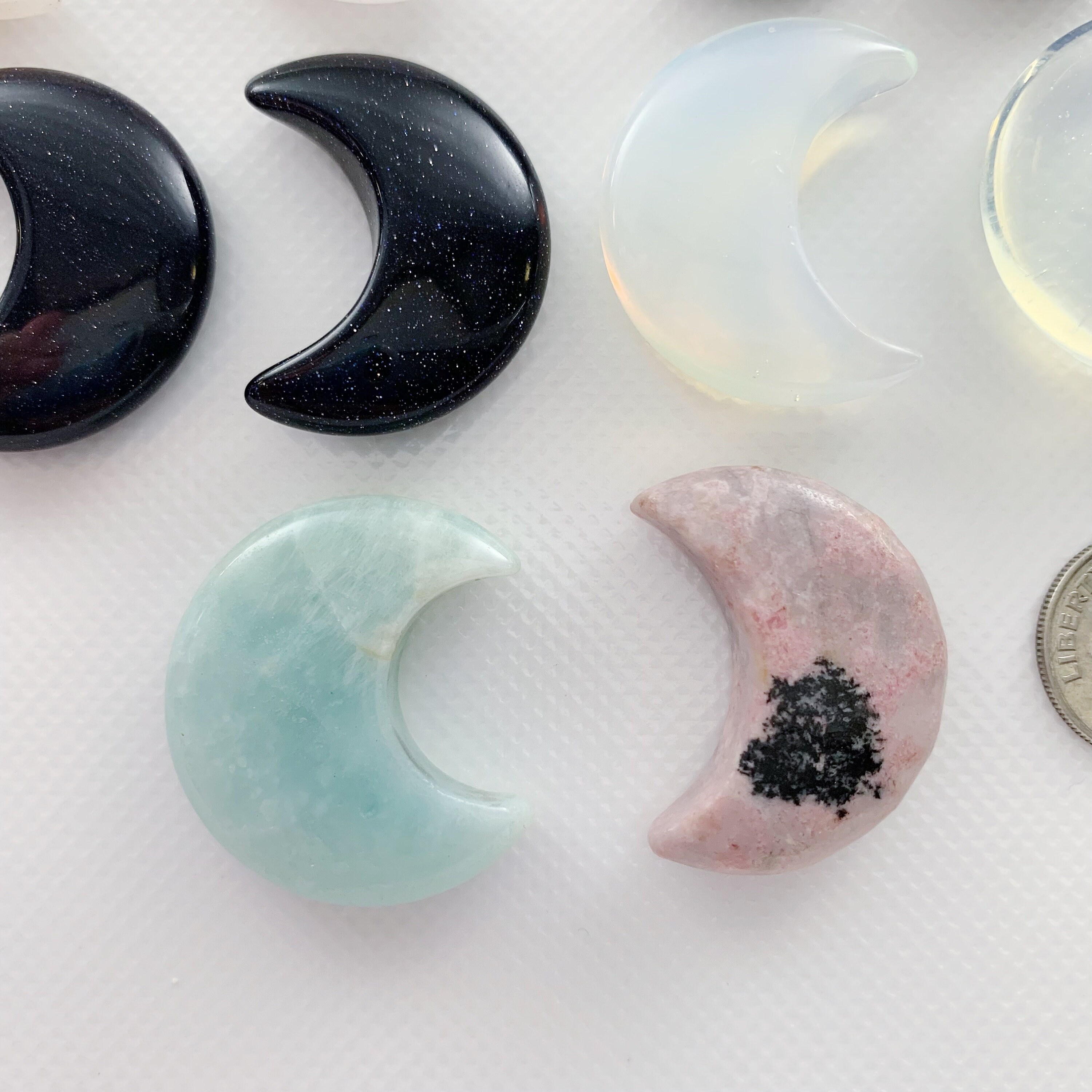 Crystal Crescent Moon Carved Crystal Moon Crystal Moon | Etsy