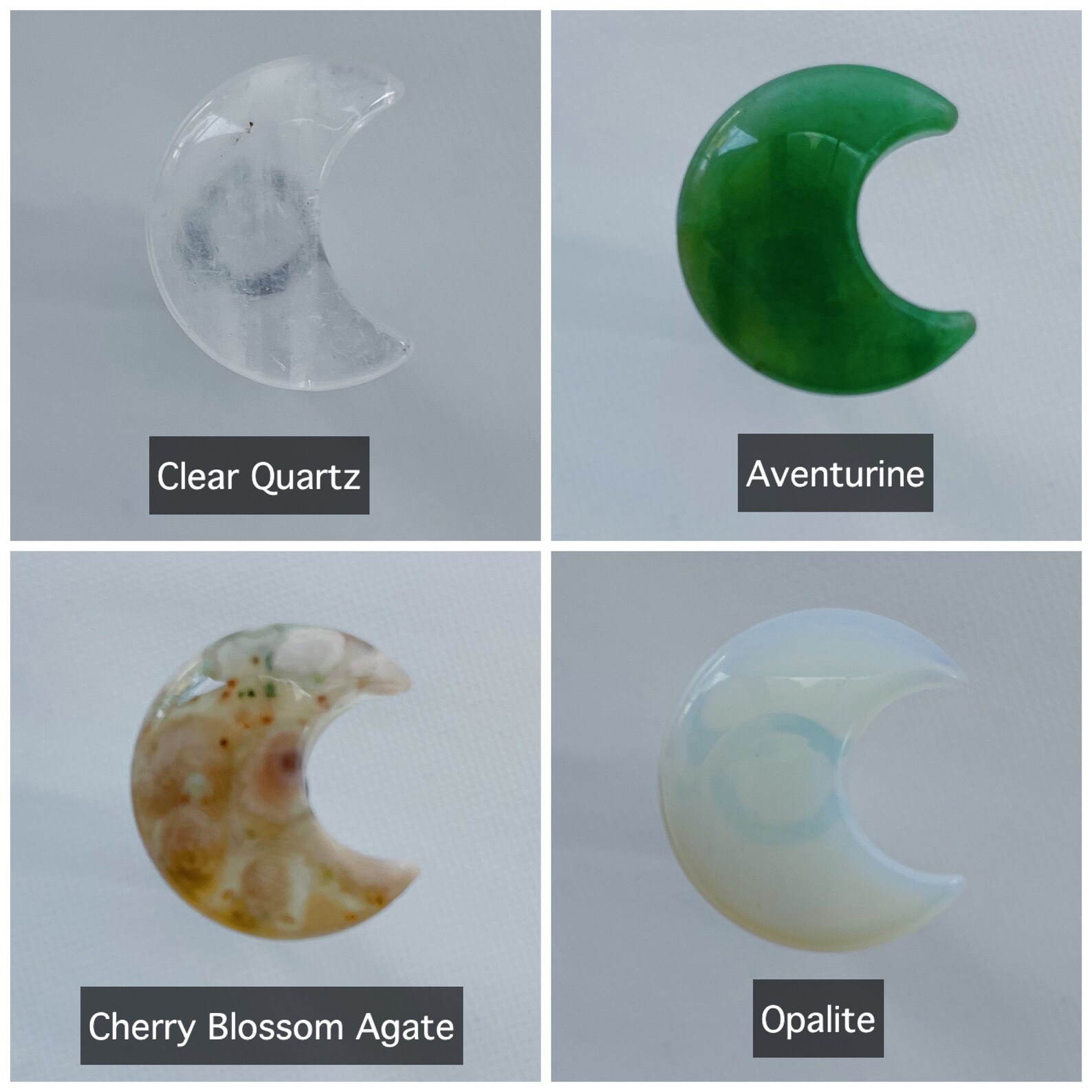 Crystal Crescent Moon Carved Crystal Moon Crystal Moon - Etsy