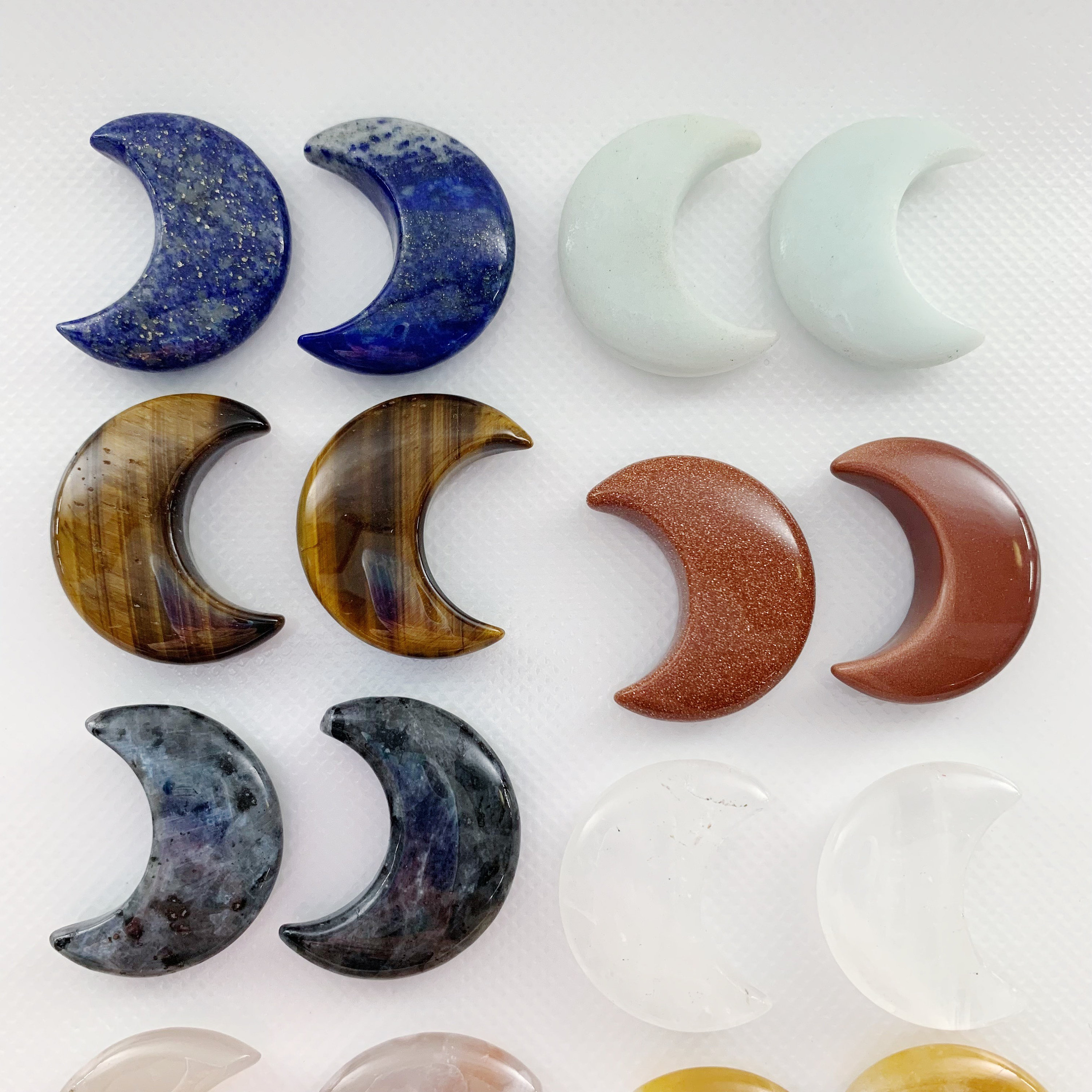 Crystal Crescent Moon Carved Crystal Moon Crystal Moon | Etsy