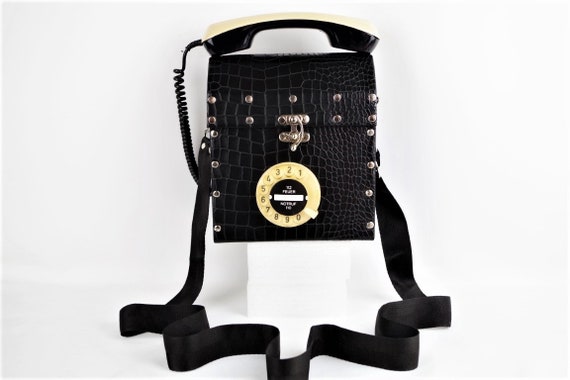 Telephone bag black | Etsy