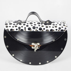 LP Bag White-black Dotted (12inch) - Etsy