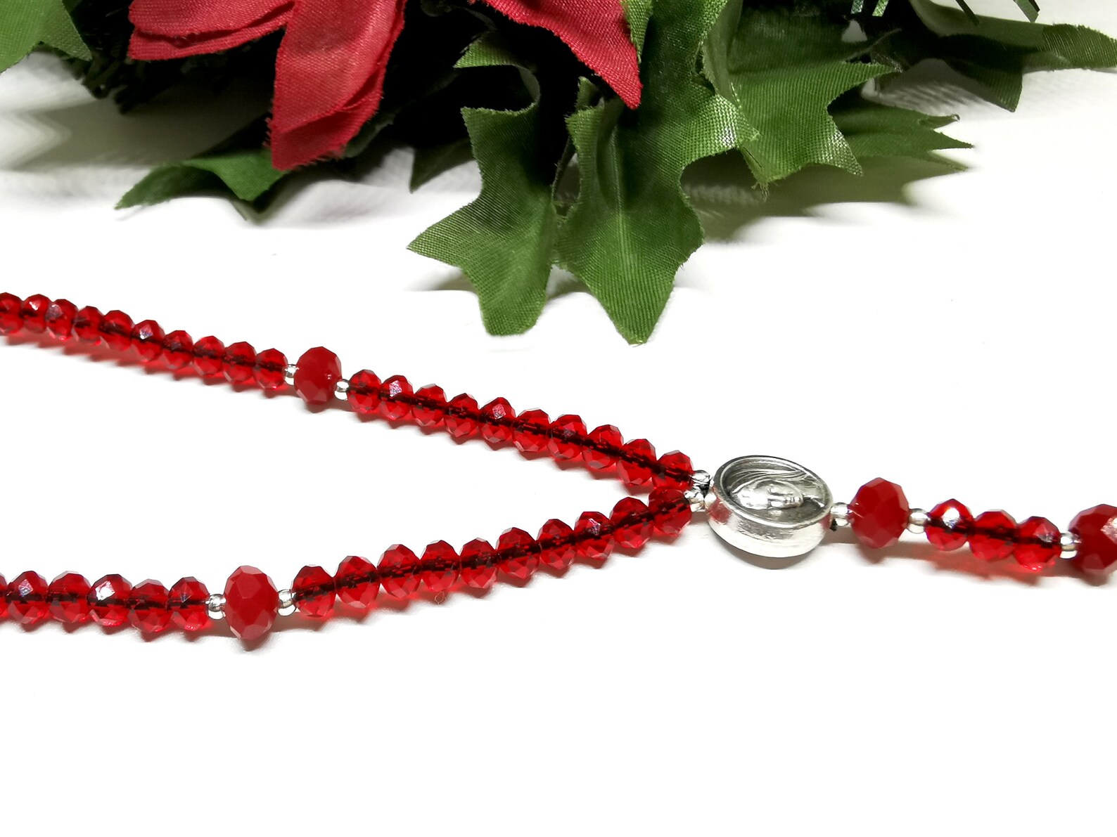 Cute Red Divine Mercy Rosary Bracelet for Girls or Petite | Etsy