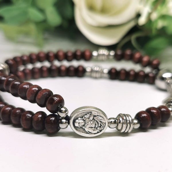 Wrist Rosary Bracelet Men - Etsy New Zealand