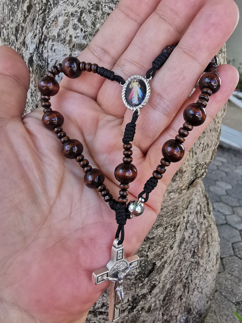 Catholic Wooden Car Mirror Rosary Pastor Travel Gifts One | Etsy