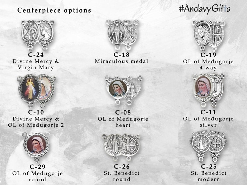 Large Catholic Divine Mercy Wood Mens Women Rosary With St Benedict ...