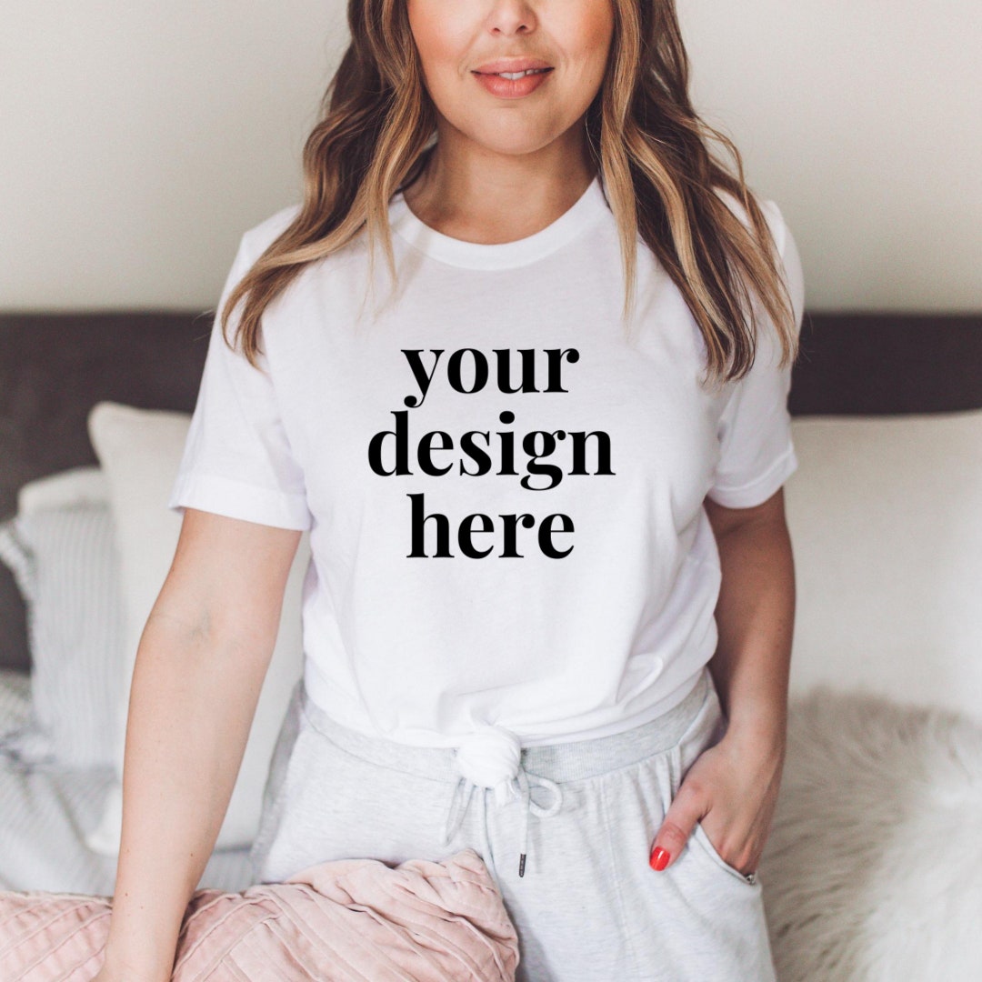 T-shirt Mockup, Bella Canvas 3001 Mockup, Shirt Mockup, White - Etsy