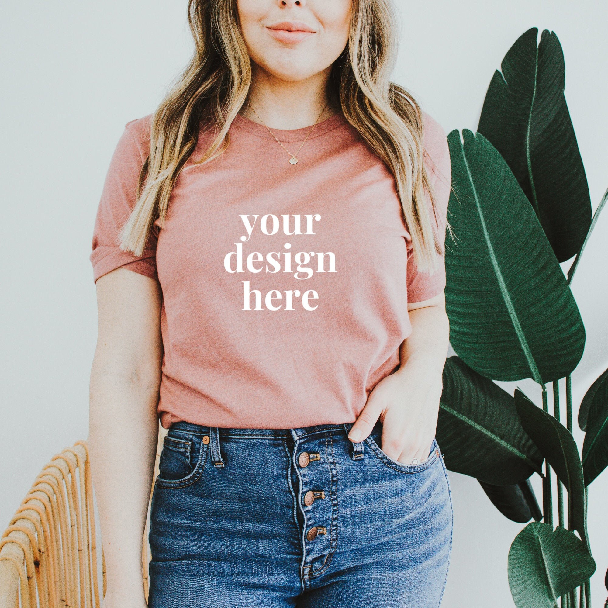 Bella Canvas 3001 Mockup Lifestyle Mockup Mock Up Heather | Etsy