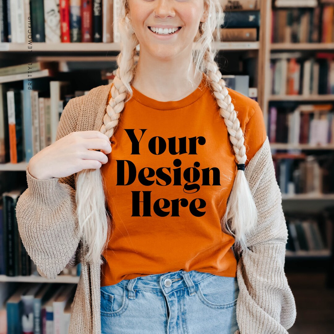 Bella Canvas 3001C Mockup, Mockup, T Shirt Mockup, Burnt Orange - Etsy