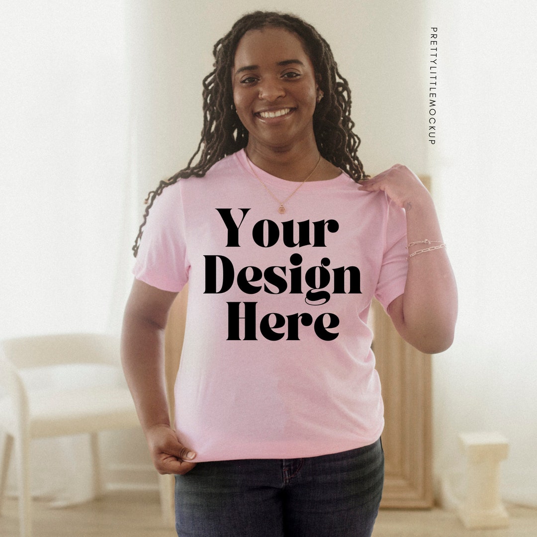 Printful, Bella Canvas Mockup, Bella Canvas Pink Shirt Mockup, T Shirt ...