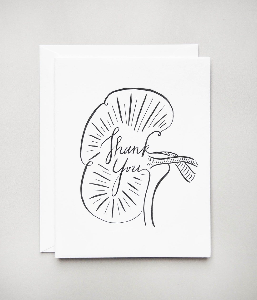Kidney Organ Thank-you Card - Etsy