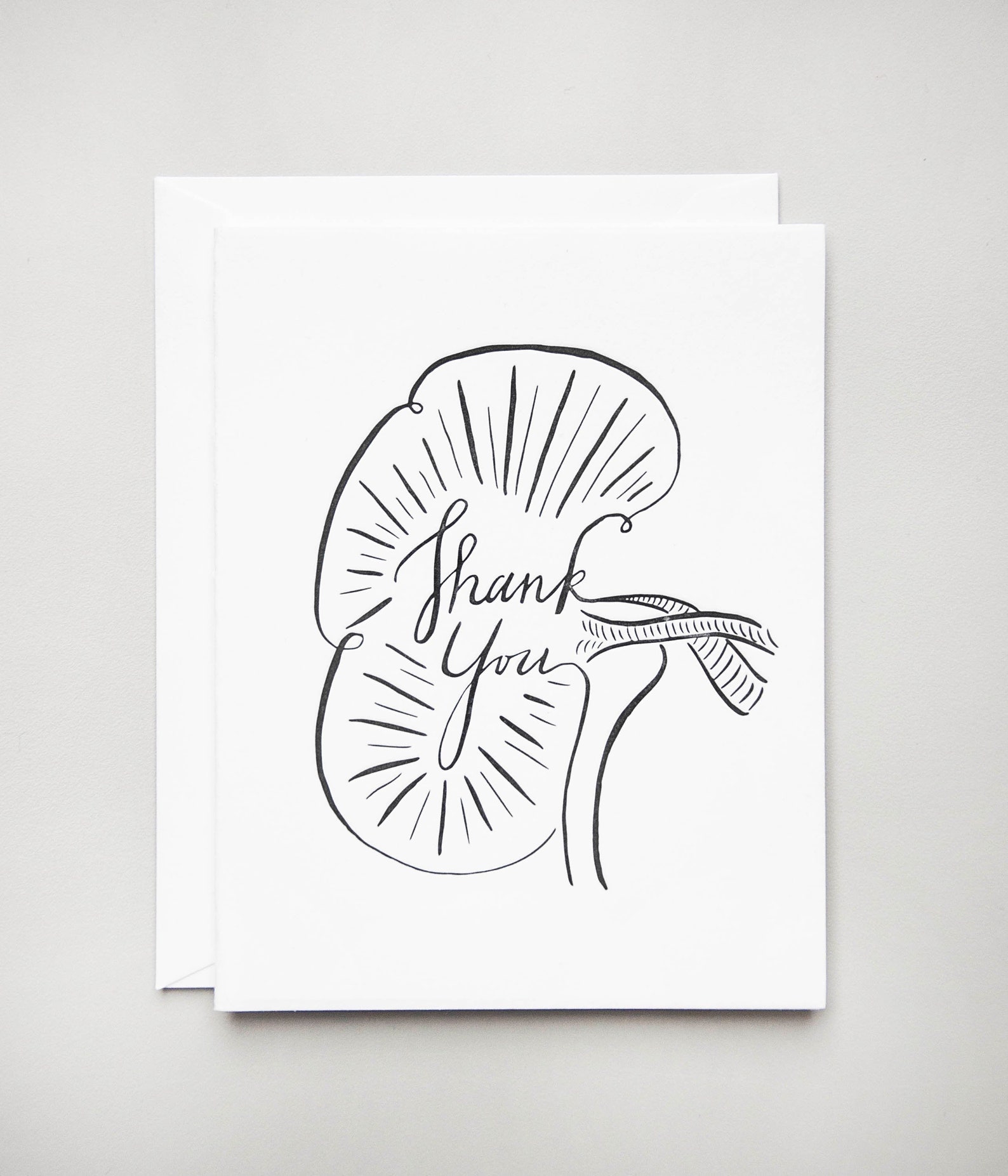 Kidney Organ Thank-you Card - Etsy