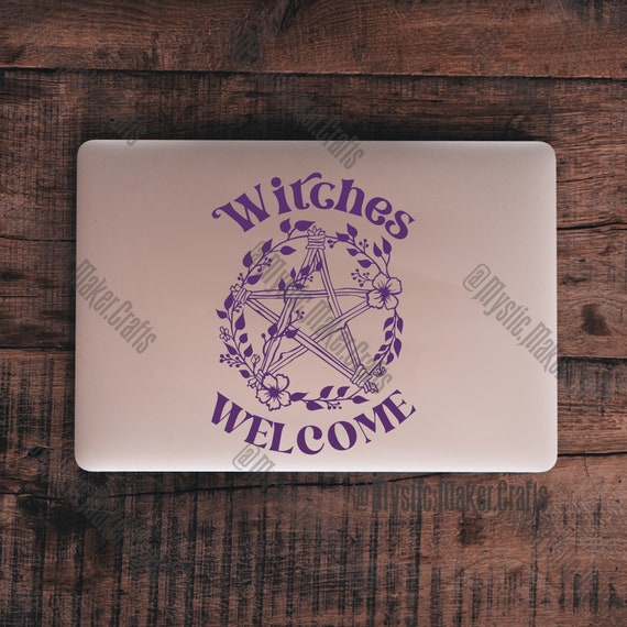Witches Welcome Permanent Vinyl Decal Witch Door Decor - Etsy