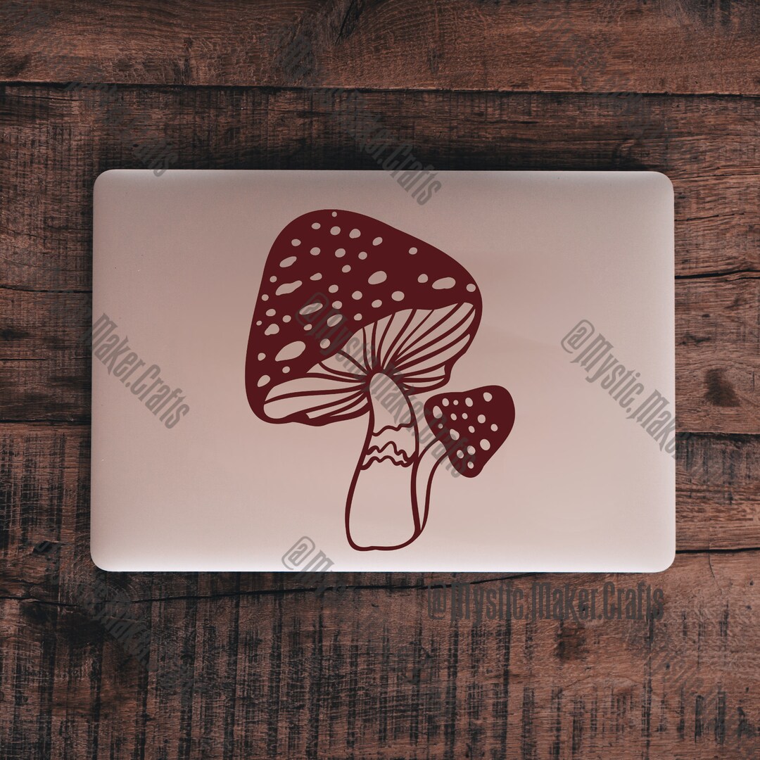 Multi Mushroom Car Decal- Cottagecore Vinyl Car Decor- Permanent Vinyl ...