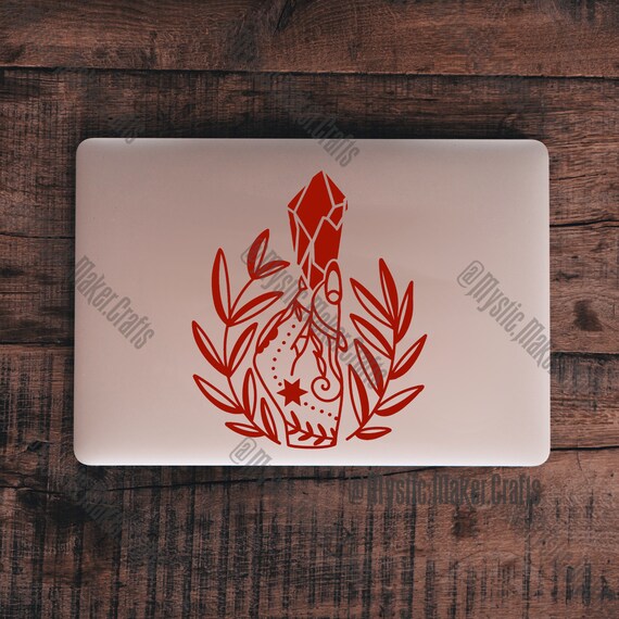 Paper Witch Laptop Sticker Witchy Crystal Car Decal-Permanent Vinyl Car ...