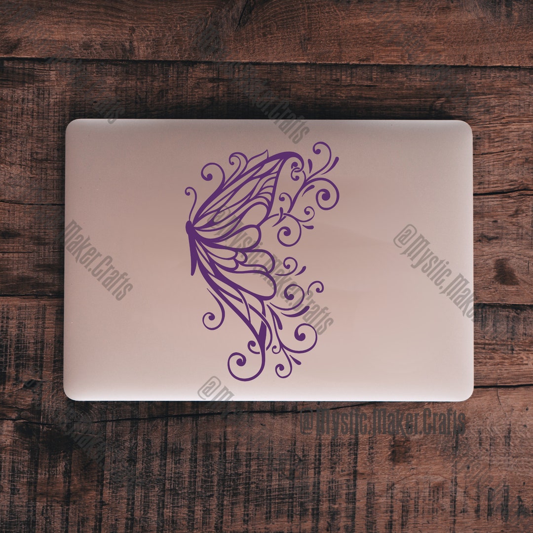 Flying Butterfly Car Decal- Permanent Vinyl Car Decal- Insect Car ...