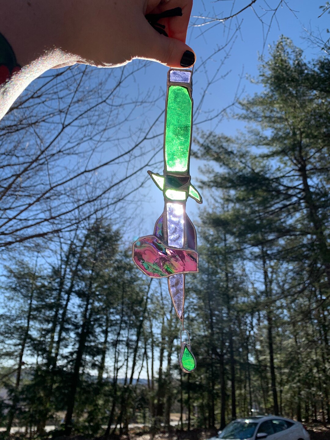 Dagger Stained Glass Stained Glass Dagger Tattoo Stained - Etsy