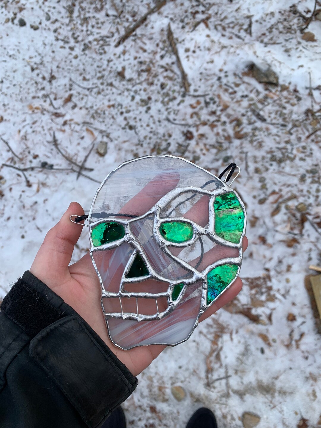 Stained Glass Skull Tattoo Stained Glass Tattoo Skull Skull Suncatcher ...