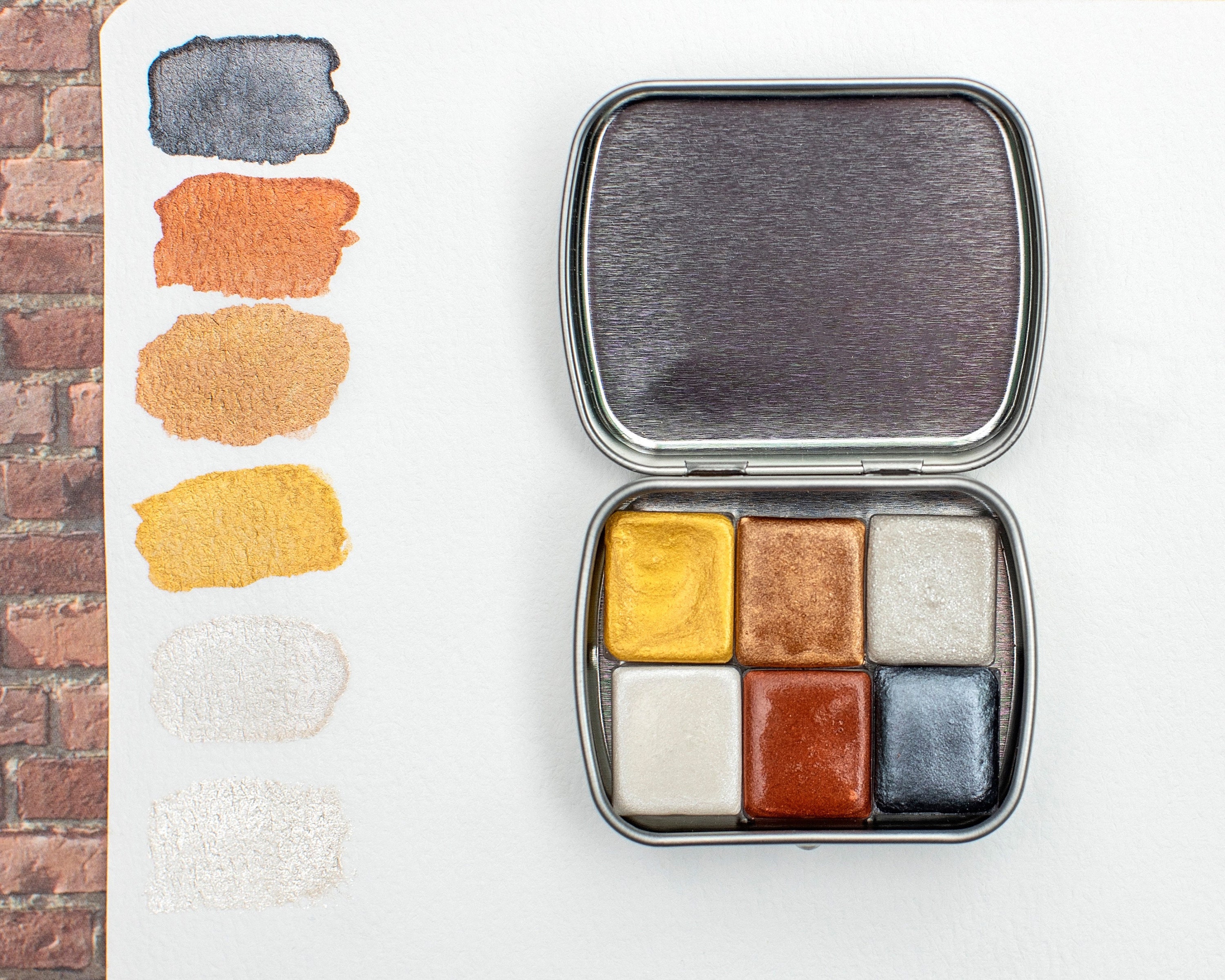 METALLIC WATERCOLOR SET Six Color Watercolor Shimmer - Etsy Israel