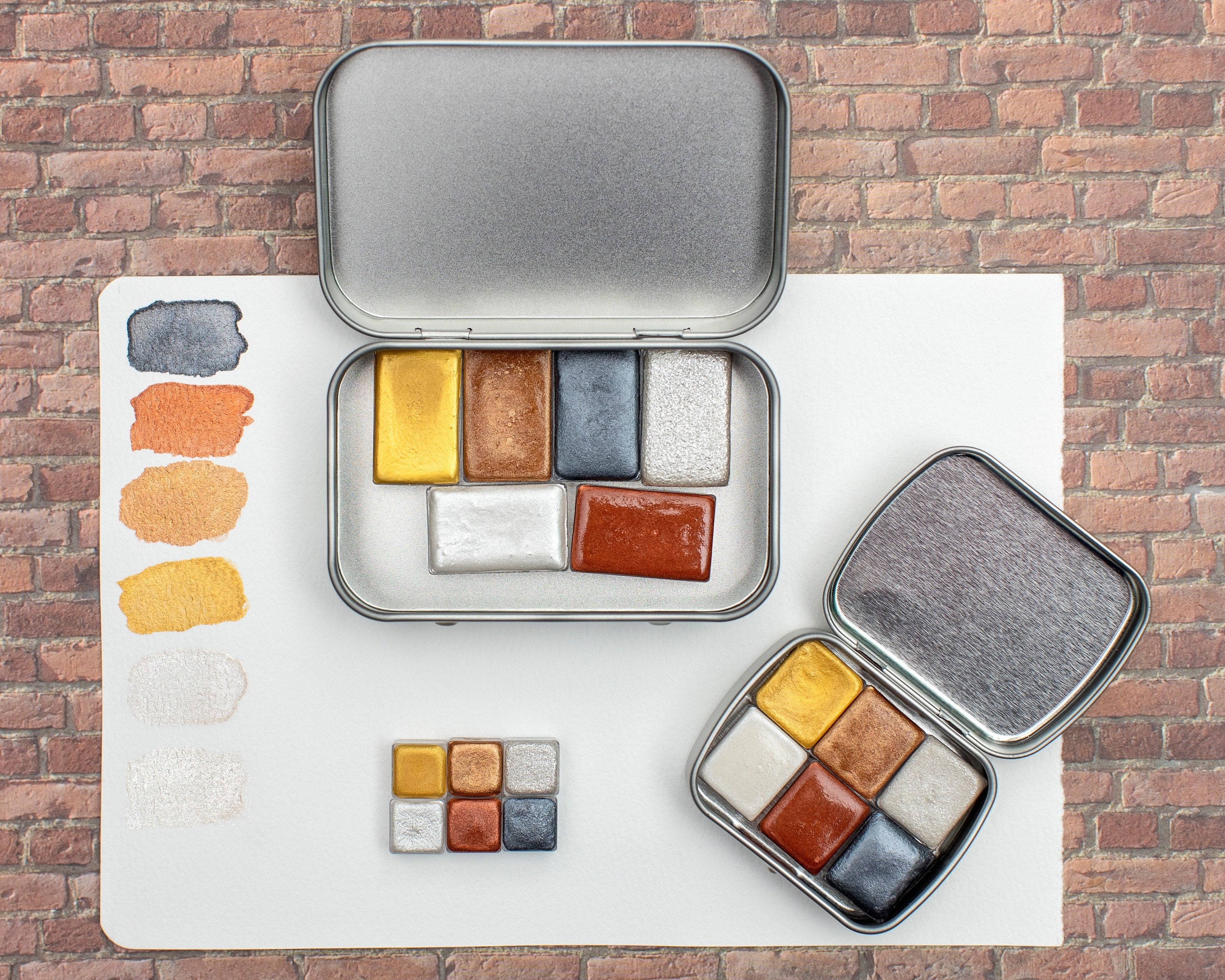 METALLIC WATERCOLOR SET Six Color Watercolor Shimmer - Etsy Israel
