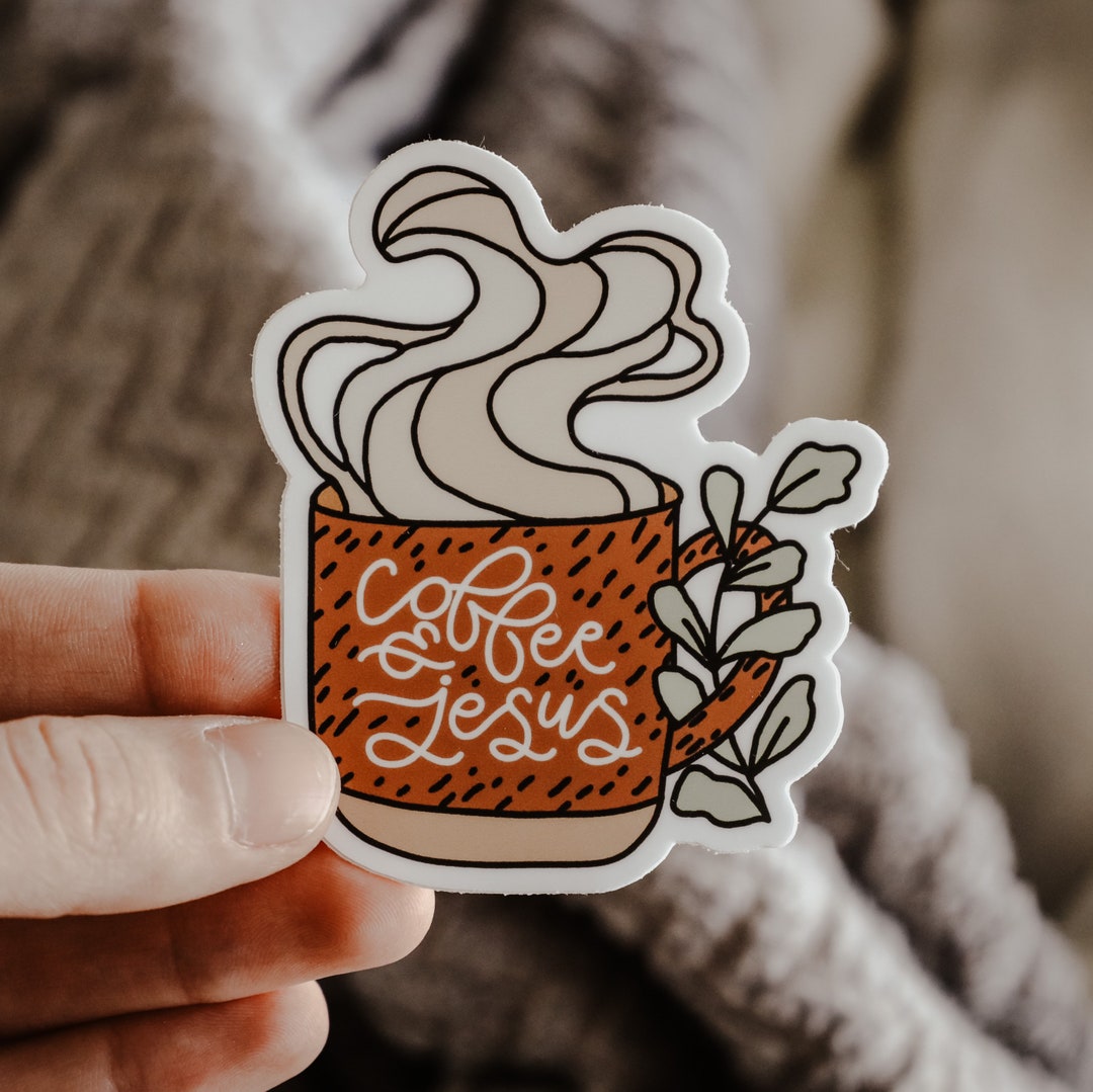 Coffee and Jesus Sticker - Etsy