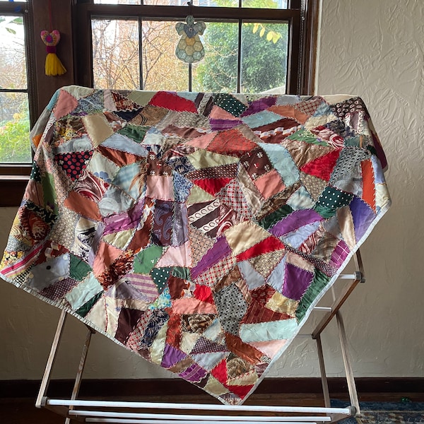 Crazy Quilt Vintage Fabric - Etsy
