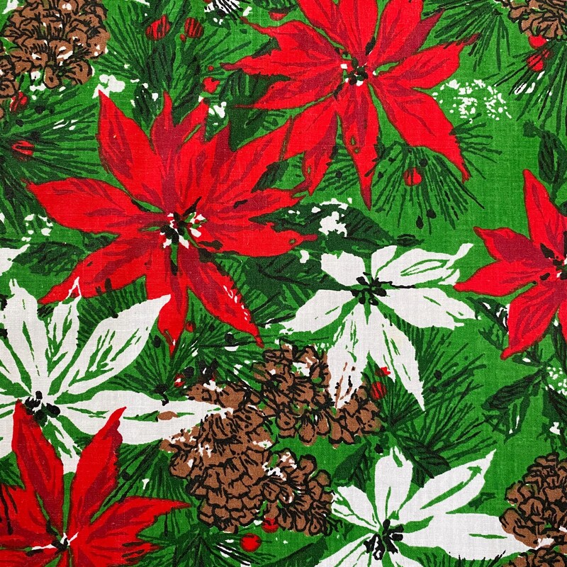Retro Christmas Fabric - Etsy