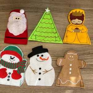 6 Handmade Embroidered Felt Christmas Tealight Covers, Tealight Cover ...