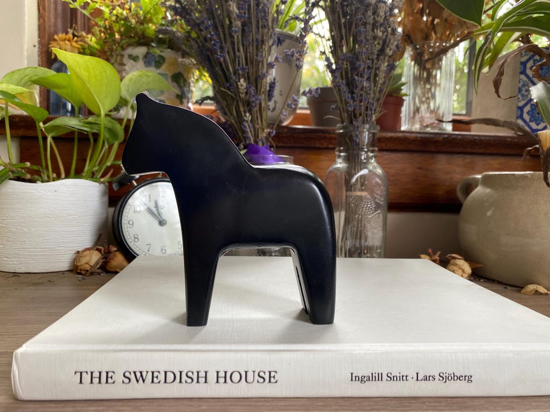 1999 IKEA Black Dala Horse, IKEA Dala Horse, Swedish Dala Horse, Dala ...