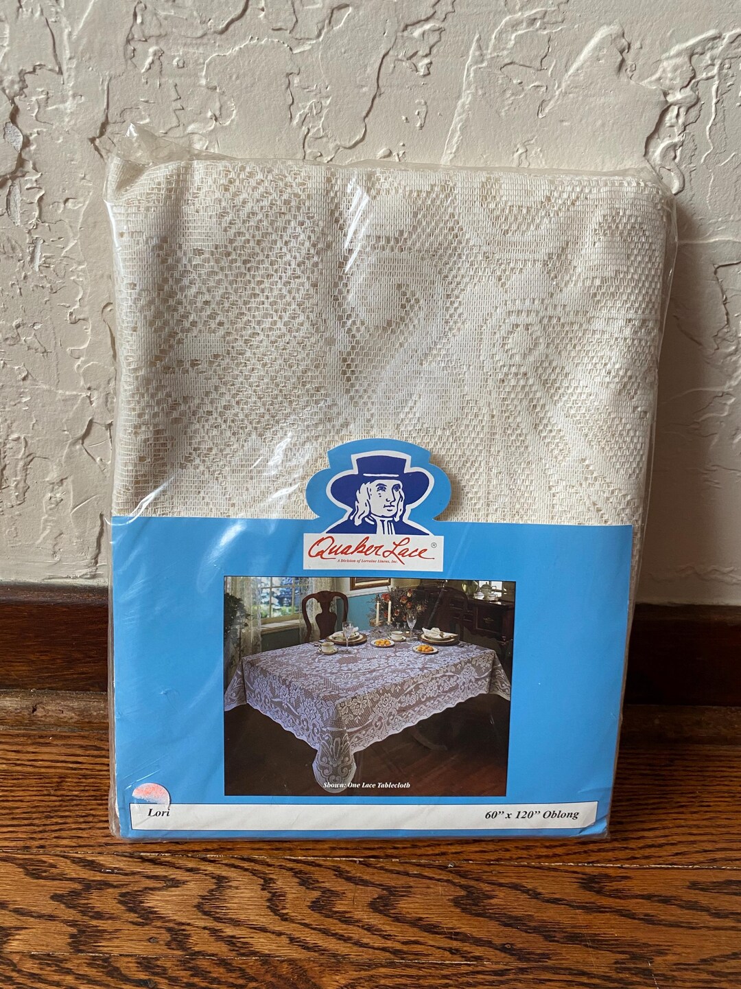 NOS 60x120” Vintage Quaker Lace “lori" Tablecloth, Flower Lace ...
