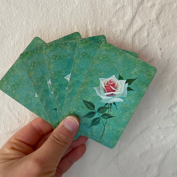 Rose Playing Cards - Etsy