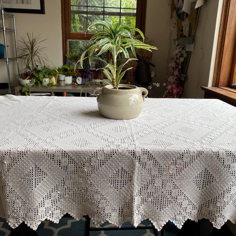 Crochet Tablecloth - Etsy
