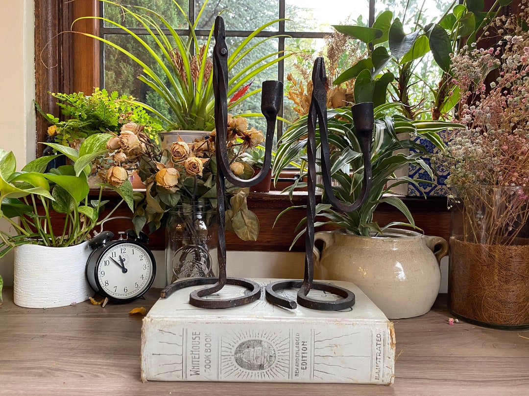 Pair of Antique Primitive Rush Lamps, Rush Lamps, Primitve Home Decor ...