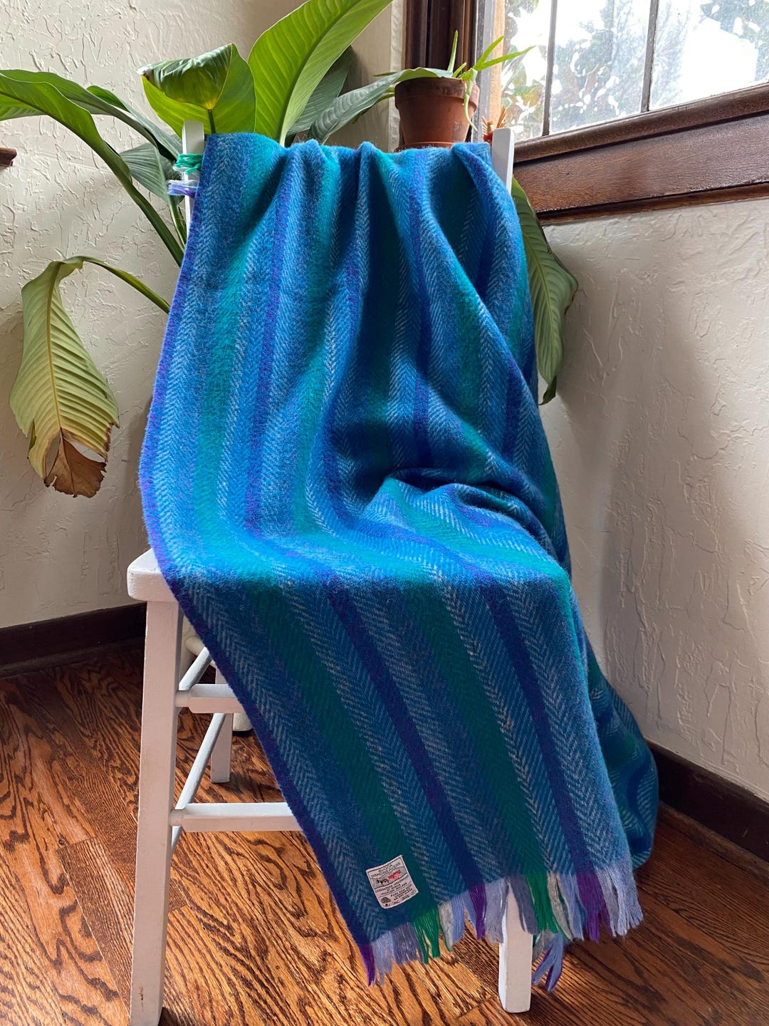 Vintage Avoca Handweaver Wool Blanket, Wool Blanket, Wool Throw Blanket ...