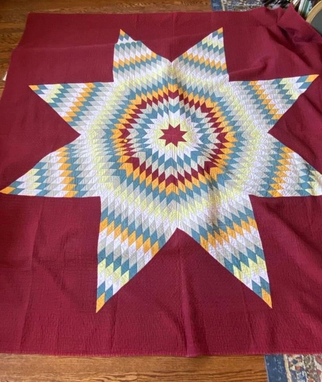 Price Drop! Antique Lone Star Quilt, Wall Hanging Quilt, Lonestar Quilt ...