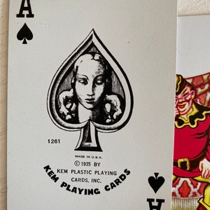 Vintage Retro Arabesque Flower KEM Playing Cards, KEM Playing Cards ...