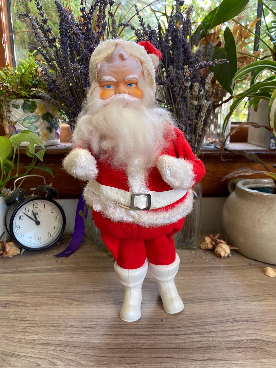 Vintage Rubber Face Santa, Mid Century Christmas, Mid Century Santa ...