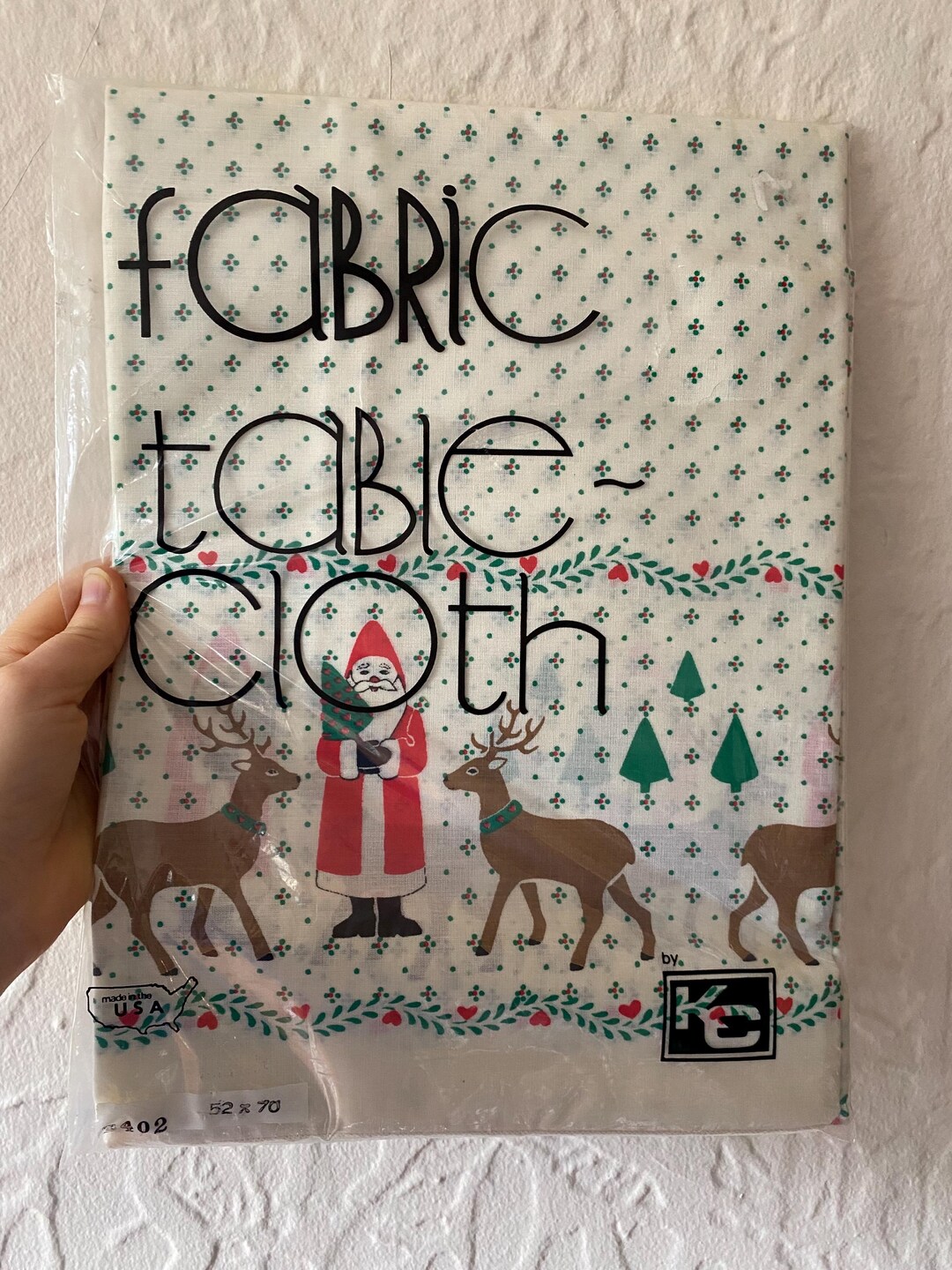 NOS 1980s Christmas Tablecloth, Vintage Christmas Tablecloth, Vintage ...