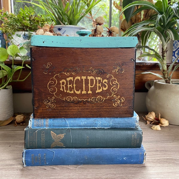 Painted Recipe Box - Etsy