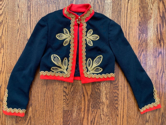1960s Embroidered Wool Jacket, Mid Century Wool Jacke… - Gem