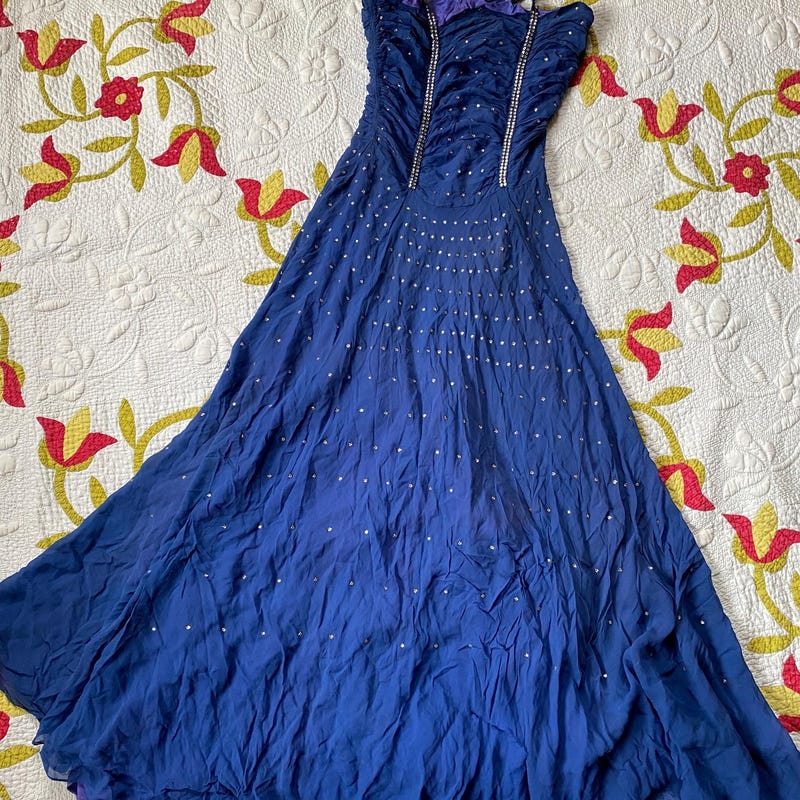 Vintage 30s Chiffon Dress - Etsy