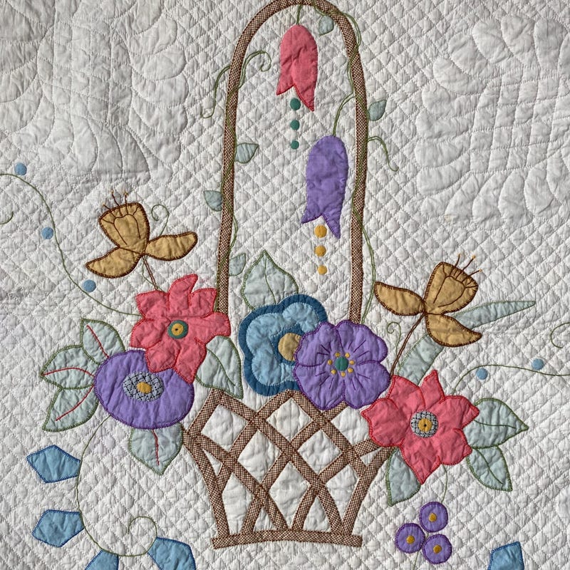 Flower Basket Quilt - Etsy